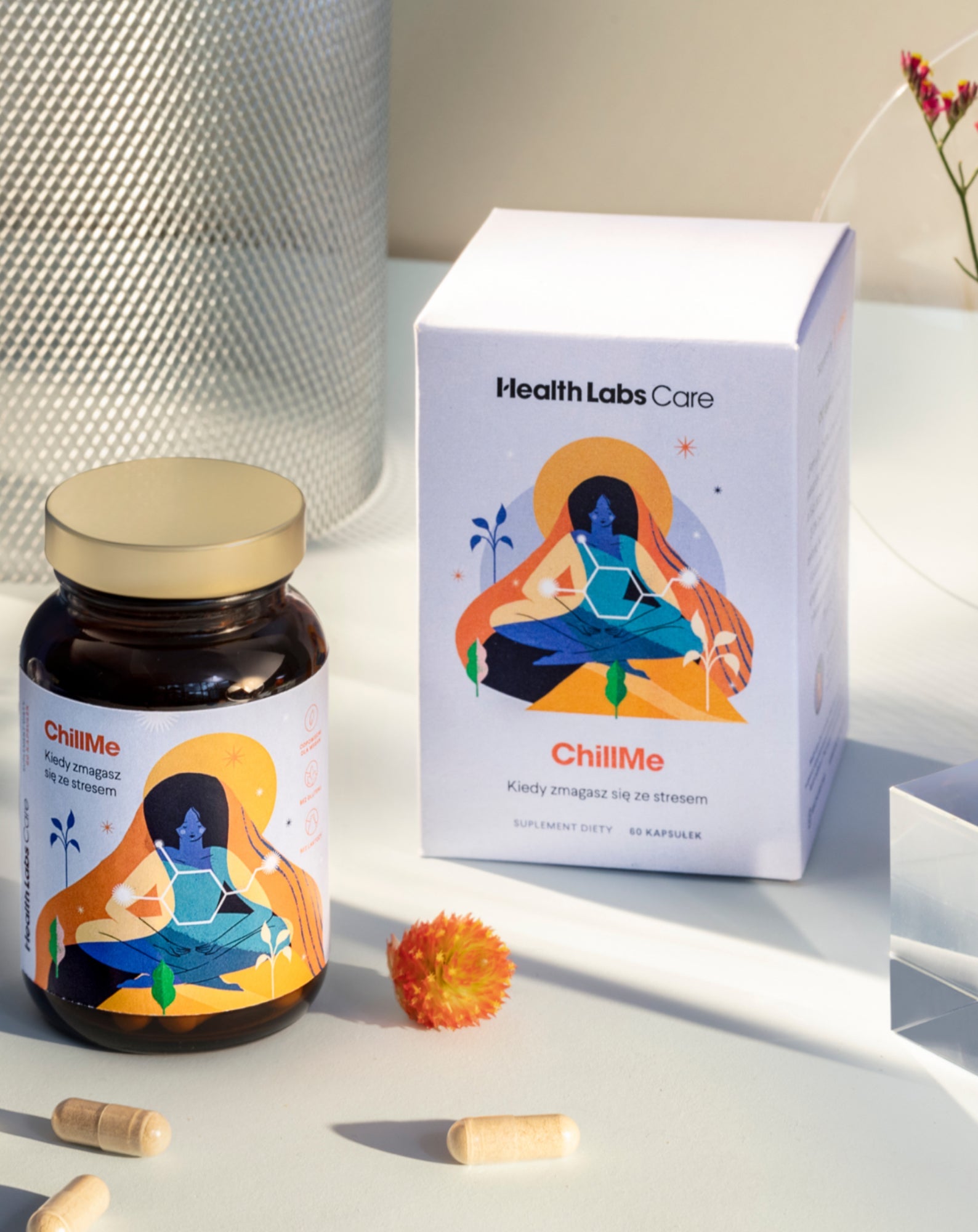 Stress Supplement with Adaptogens and EGCG ChillMe Health Labs Care 60 ...